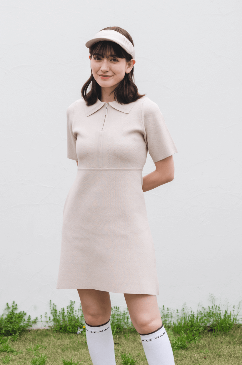 【再販】Logo zip one-piece pink – LE.NAN